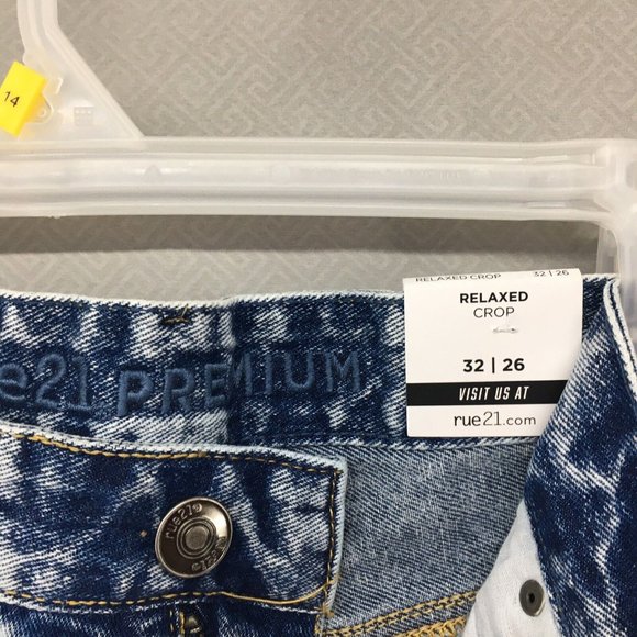 Rue21 | Jeans | Rue2 Premium Relaxed Crop Distressed Crop Jeans New Size 26 28 3 32 34 36 Men ...
